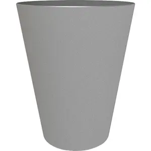 BLOEM 14 Inch Tall Finley Tapered Round Planter - Gray