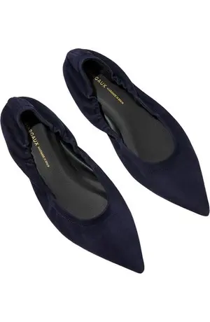 MARGAUX Roma Ballet Flats - Indigo Suede
