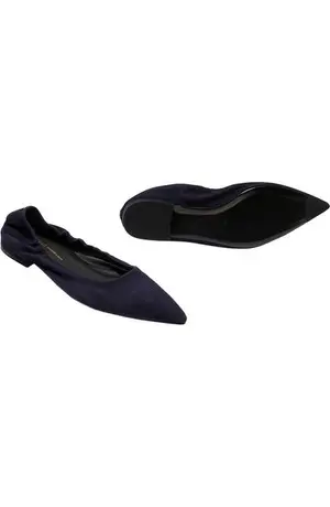 MARGAUX Roma Ballet Flats - Indigo Suede