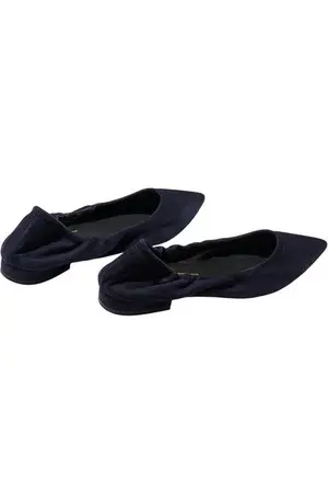 MARGAUX Roma Ballet Flats - Indigo Suede