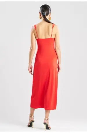 Natori Solid Jersey Maxi Dress - Salsa
