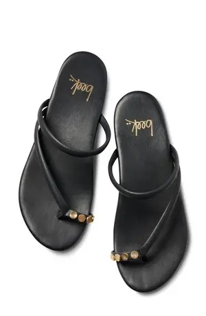 Beek Starbird Studded Toe Ring Slide Sandal - Black