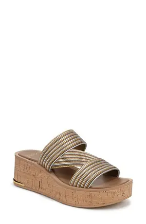 Franco Sarto Tahani 2 Platform Wedge Sandal - Bronze Multi