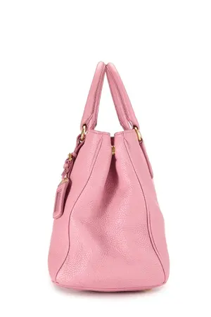 Prada Vitello Daino Convertible Tote - Pink