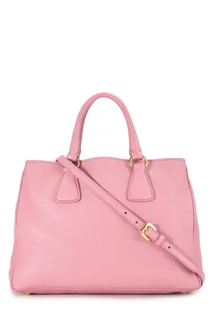 Prada Vitello Daino Convertible Tote - Pink
