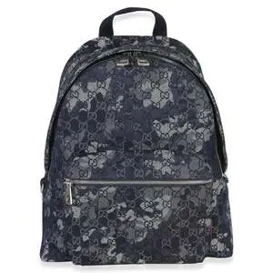 Gucci Gg Monogram Jacquard Denim Backpack - Blue