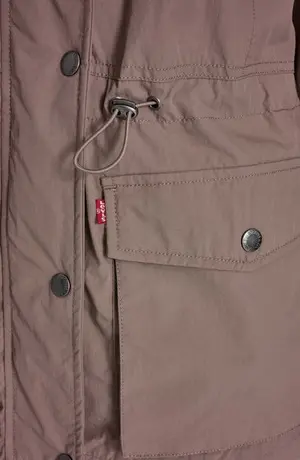 LEVI'S Water Resistant Hooded Jacket - Pinebark