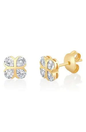 CRISLU Pear-shaped Zirconia Stud Earrings