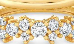 CRISLU Cubic Zirconia Double Band Ring