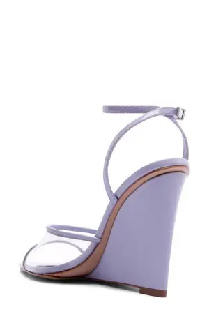 Schutz Elodie Ankle Strap Wedge Sandal - Lavander Sky
