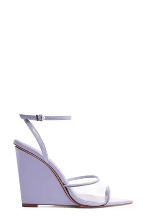 Schutz Elodie Ankle Strap Wedge Sandal - Lavander Sky