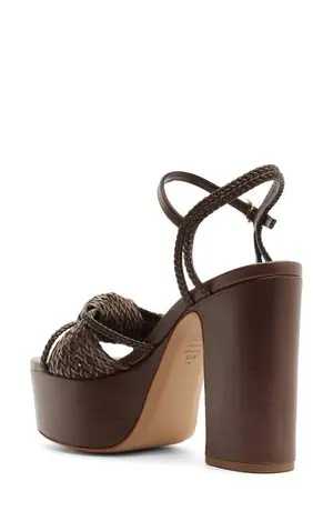 Schutz Kalina Platform Sandals - Root Brown