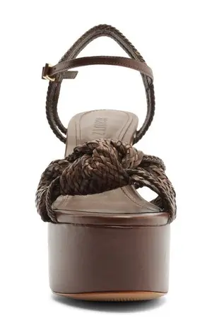 Schutz Kalina Platform Sandals - Root Brown