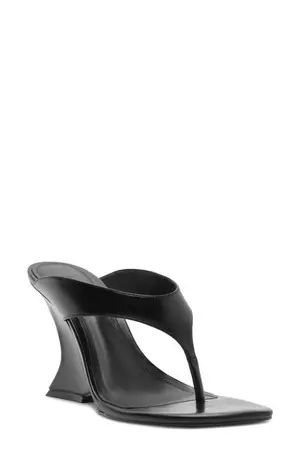 Schutz Maya Wedge Sandal - Black