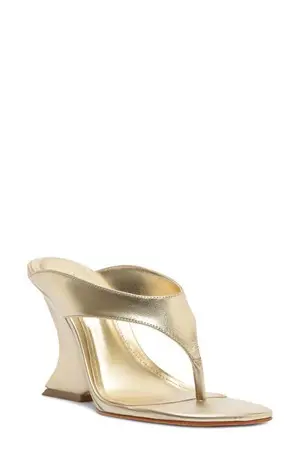 Schutz Maya Wedge Sandal - Platina
