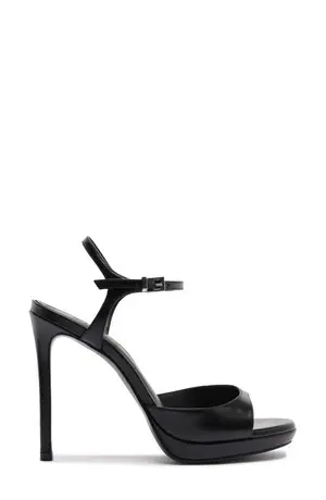 Schutz Scarlett Ankle Strap Platform Sandal - Black