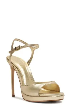 Schutz Scarlett Ankle Strap Platform Sandal - Platina