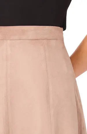 Halogen Paneled A-line Midi Skirt