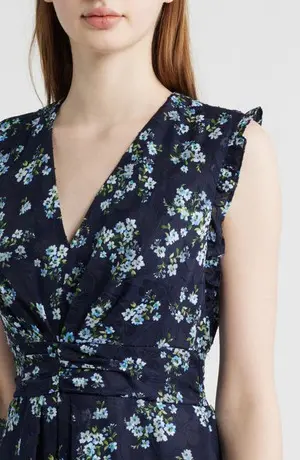 Anne Klein Floral High-low Midi Dress