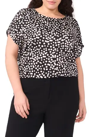 Halogen Polka Dot Crepe Top