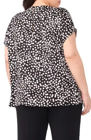 Halogen Polka Dot Crepe Top