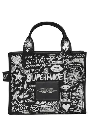 Marc Jacobs Small Canvas Tote Bag - Black Multi