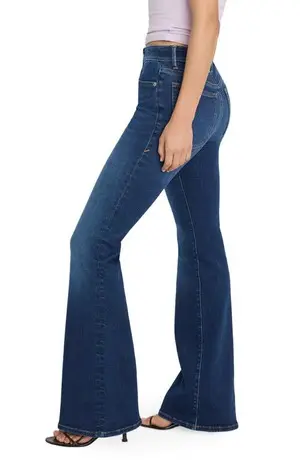 Good American Compression Flare Leg Jeans