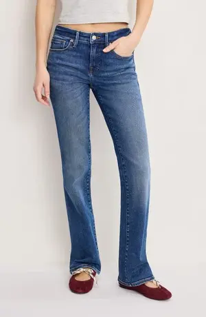 Good American Low Rise Slim Bootcut Jeans