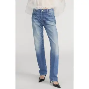 FRAME The Essential Straight Leg Jeans - Fighter