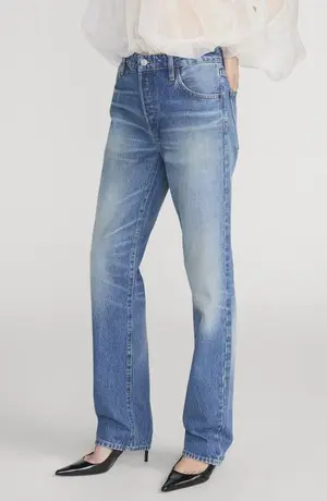 FRAME The Essential Straight Leg Jeans - Fighter