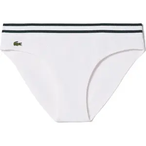 Lacoste Cotton Blend Rib Briefs - White