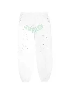 SP5DER Paint-splatter Track Pants - White