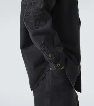 Loewe Anagram Denim Overshirt - Black