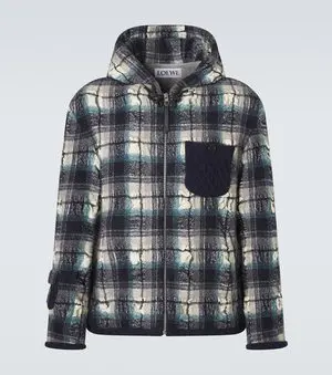 Loewe Plaid Wool And Linen Jacket - Multicoloured