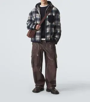 Loewe Plaid Wool And Linen Jacket - Multicoloured