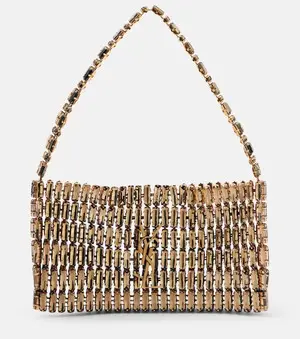 Saint Laurent Evening Mini Embroidered Shoulder Bag - Metallic