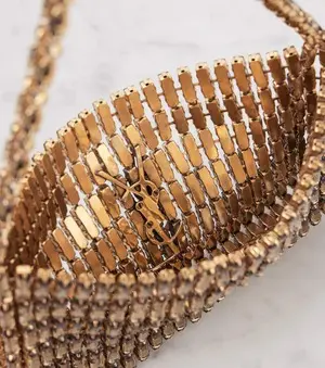 Saint Laurent Evening Mini Embroidered Shoulder Bag - Metallic