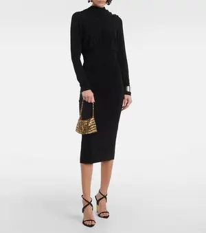 Saint Laurent Evening Mini Embroidered Shoulder Bag - Metallic