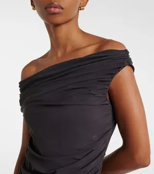 AGOLDE Sherilyn Off-shoulder Bodysuit - Brown
