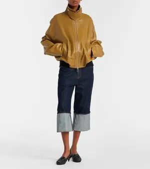 Khaite Boyle Cropped Wide-leg Jeans - Blue