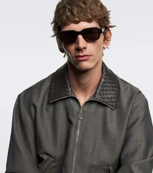 Bottega Veneta Square Frame Sunglasses - Black