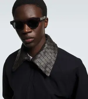 Bottega Veneta Square Frame Sunglasses - Black