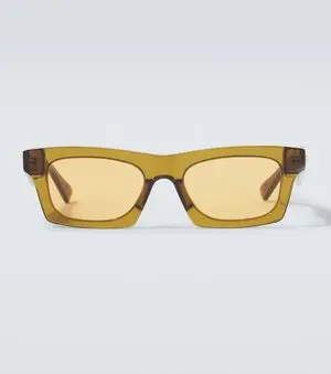 Bottega Veneta Square Frame Sunglasses Green