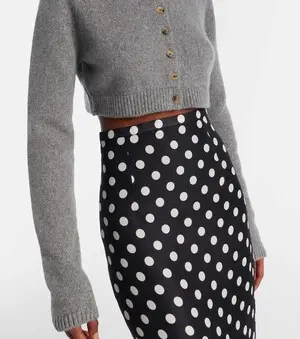 Khaite Steph Cropped Cashmere Cardigan - Grey