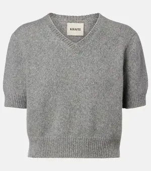 Khaite Jas Cashmere Top - Grey