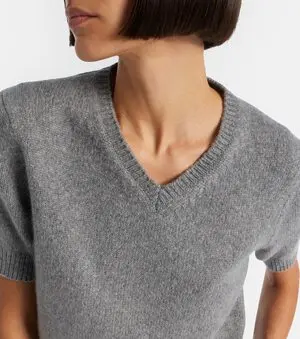 Khaite Jas Cashmere Top - Grey