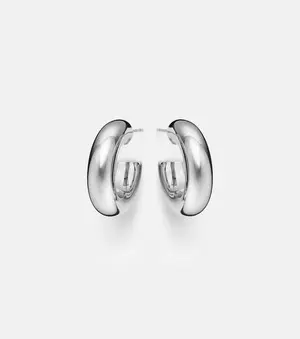 JENNIFER FISHER Samira Micro Rhodium-plated Hoop Earrings - Silver