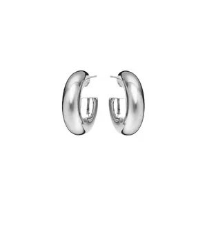 JENNIFER FISHER Samira Micro Rhodium-plated Hoop Earrings - Silver