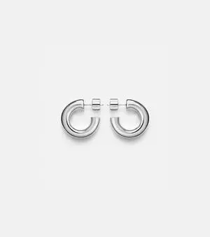 JENNIFER FISHER Samira Micro Rhodium-plated Hoop Earrings