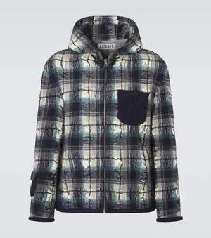 Loewe Plaid Wool And Linen Jacket